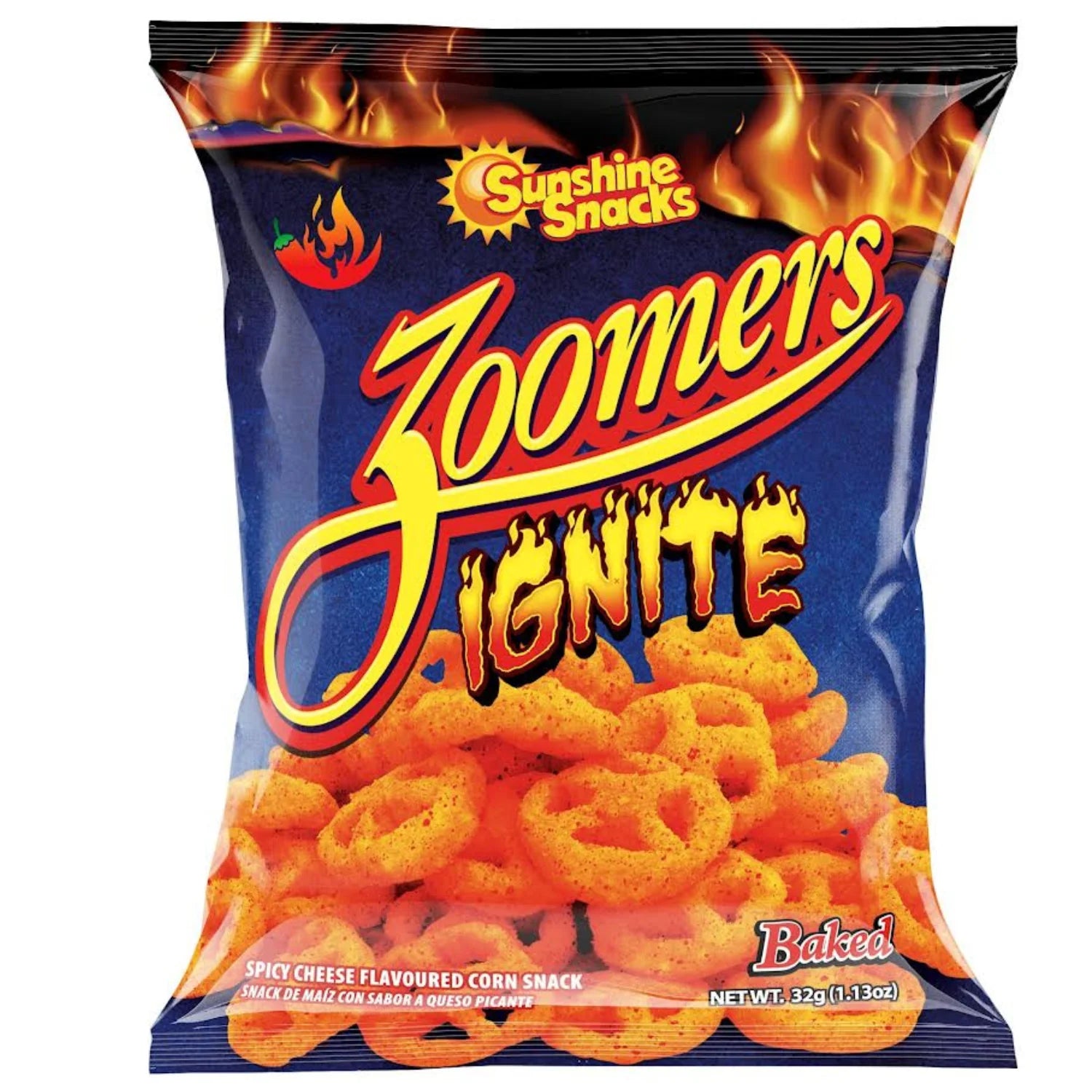 Buy Sunshine Snacks Zoomers Ignite - Spicy Cheese Flavored Wheels 8.8 ...